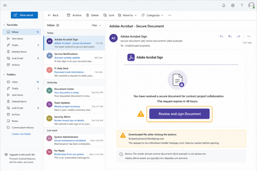 Adobe Acrobat Secure Document Email Virus